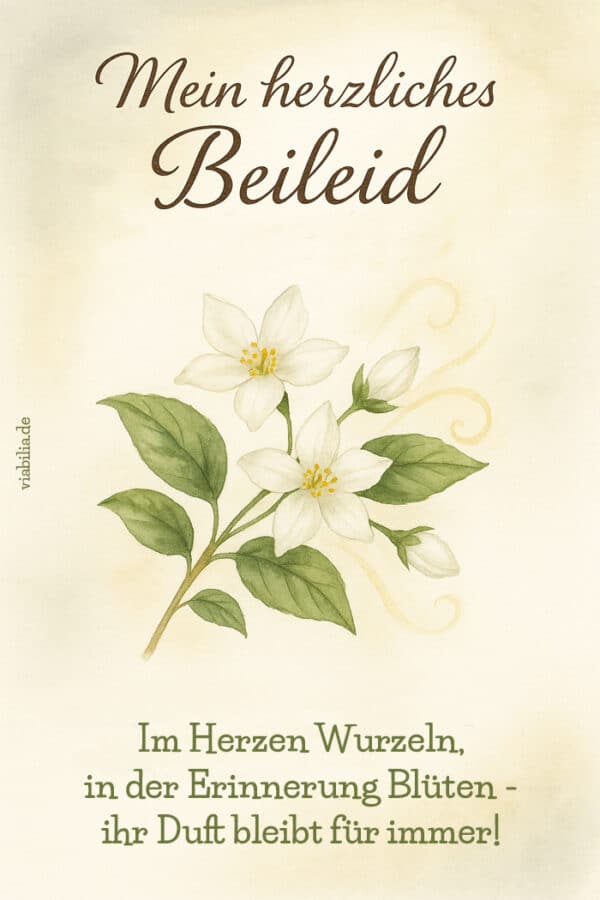 Beileidsbekundung Sprüche + Bilder für herzliches Beileid