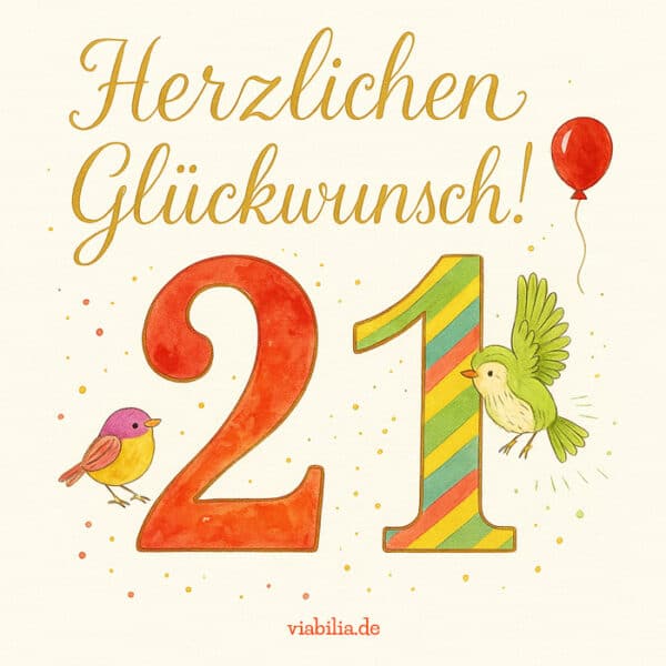21. Geburtstag Lebenslustige Glückwünsche, Bilder, Sprüche
