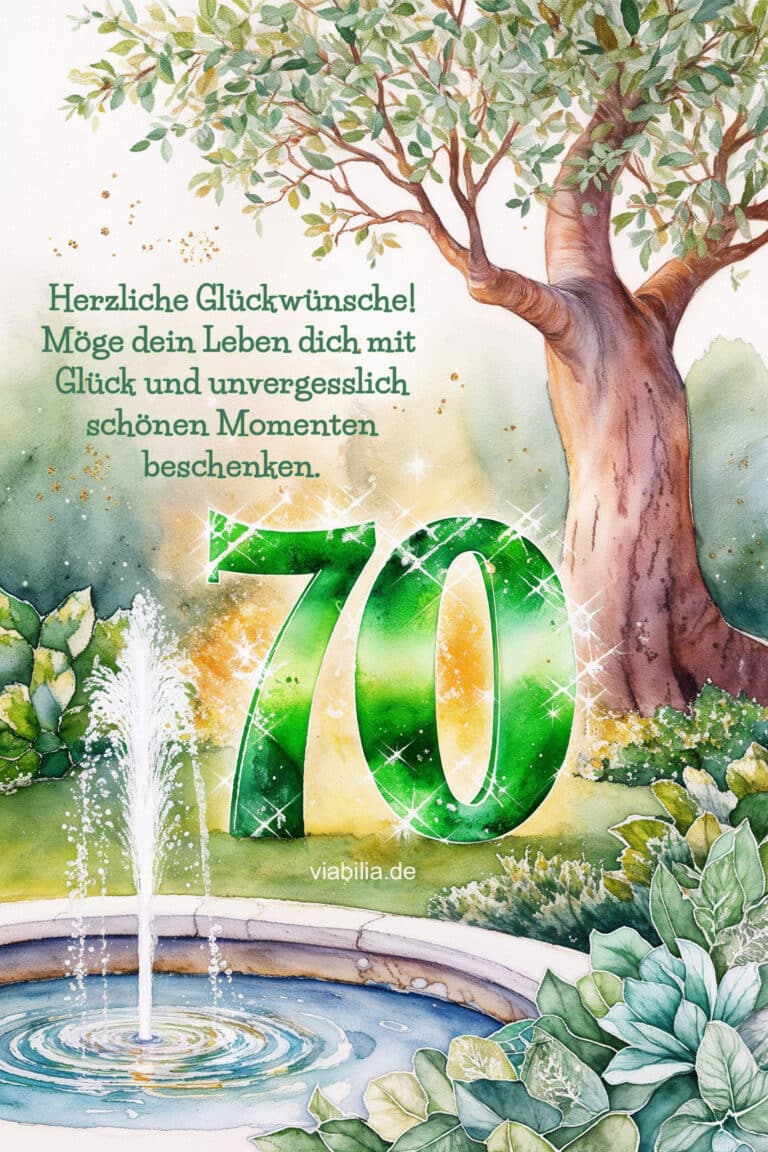 70. Geburtstag Glückwünsche + wunderschöne Bilder