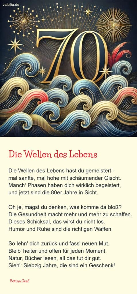 Gedicht Zum 70 Geburtstag Mann
