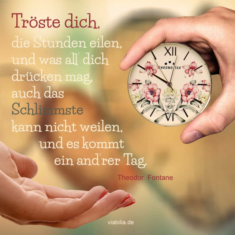Trost spendende Sprüche mit zarten Bildmotiven