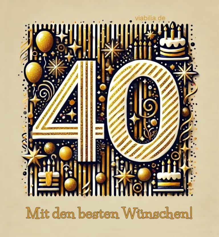 40. Geburtstag Glückwünsche, Sprüche + WhatsApp-Bilder